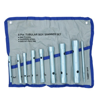 Metric Box Spanner Wrench Bar Tube Tubular 8pc Spark Plug Set