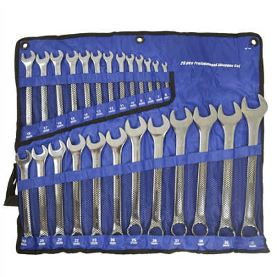 Metric Combination Spanner Set Ring / Open Ended 6 - 32mm 25pc SIL279 ...