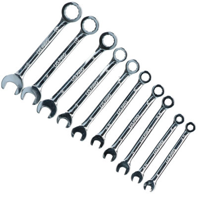 Metric Mini Stubby Spanners / Combination Spanner 4mm - 11mm 10pc Set