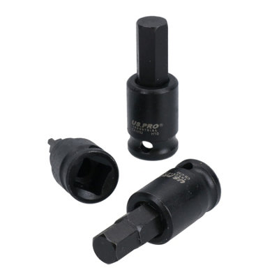 Metric MM Impact Impacted Hex Bit Allen Key Sockets 2mm - 10mm 11pc Set