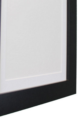 Metro Black Frame with White Mount for Image Size 12 x 10 Inch