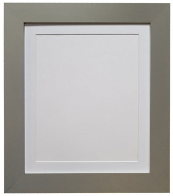 Metro Dark Grey Frame with White Mount for Image Size A4