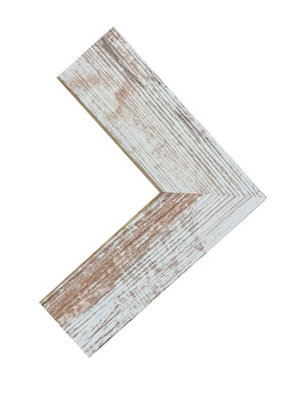 Metro Distressed White Frame with White Mount for 3 Image Sizes 7 x 5 Inch