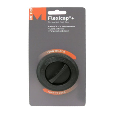 Metro Flexi Cap Plus Locking Fuel Cap Black | DIY at B&Q
