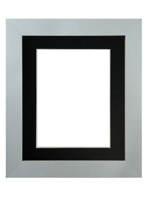 Metro Light Grey Frame with Black Mount 30 x 40CM Image Size 12 x 10 ...