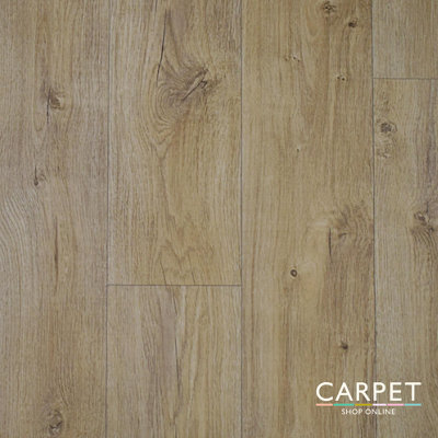 Metro Splash Alder Oak Wood Plank Vinyl Flooring 4.5m x 3m