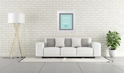 Metro White Frame with Dark Grey Mount for Image Size A4