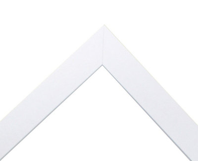 Metro White Frame with Red Mount for Image Size A4