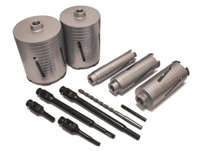 MEXCO A10DCDKIT57 Slotted Dry Core Drill X90 Grade Kit, 11 Piece ...