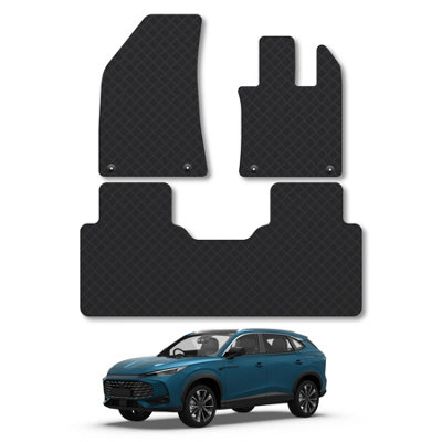 MG HS Manual (2024+) Rubber Car Mats Heavy-Duty Tailored Fit with Clips