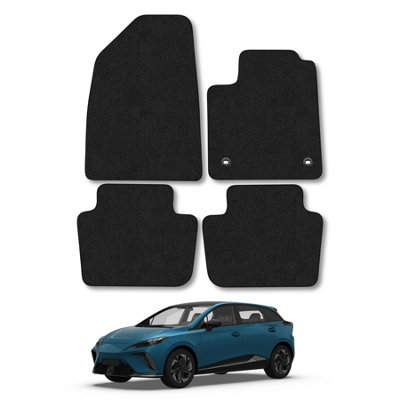 MG MG4 (2022+) EV Car Mats Black Carpet Tailored Fit Easy Clean with Clips