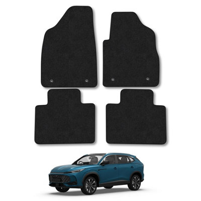 MG Motor UK HS Auto (2019+) Car Mats Tailored Fit Black Trim Accessory ...