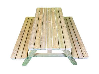MG Timber Products - Heavy Duty Wooden Picnic Table / Bench, 6FT Pub Bench