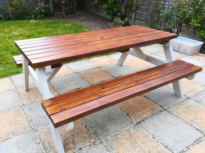 MG Timber Products - Heavy Duty Wooden Picnic Table / Bench, 6FT Pub Bench