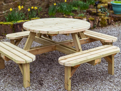 Mg Timber Products: Premium Quality, 8 Seater Round Picnic Bench, Pub ...