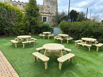 Mg Timber Products: Premium Quality, 8 Seater Round Picnic Bench, Pub ...