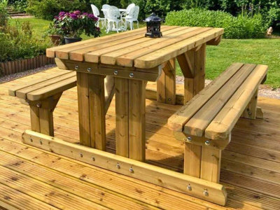 MG Timber Products: Premium Walk-In Style Picnic Table - Pub Bench ...