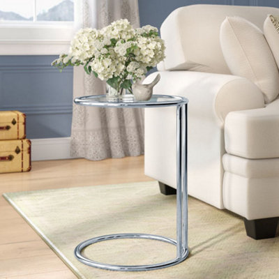 Chrome round end table store