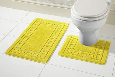 Miami Bath Mat Set in Ochre Yellow