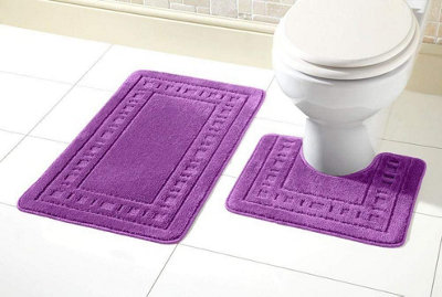 Miami Bath Mat Set in Purple Purple