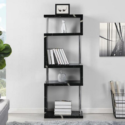 Black gloss shelving unit store