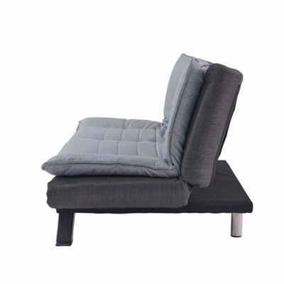 Michigan Fabric Sofa Bed 2 Seater Duo Contrast Fabric Chrome Legs ...