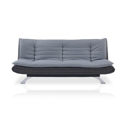 Michigan Fabric Sofa Bed 2 Seater Duo Contrast Fabric Chrome Legs ...