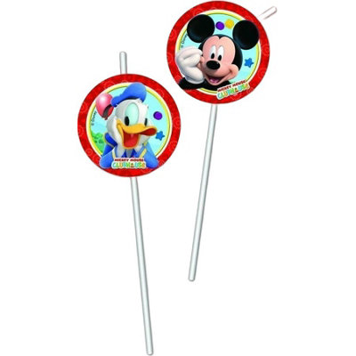 Mickey Mouse Clubhouse Playful Disposable Straws (Pack of 6 ...