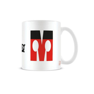 Mickey Mouse M Alphabet Mug White/Black/Red (One Size) | DIY at B&Q