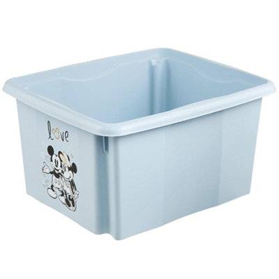 Mickey Mouse Storage Box with Lid 24 Litre Cloudy Blue