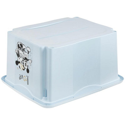 Mickey Mouse Storage Box with Lid 24 Litre Cloudy Blue