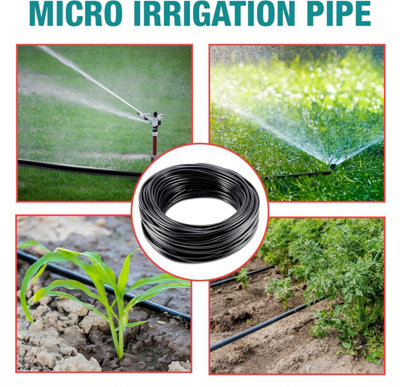 Micro Irrigation Water Pipe Tube 50m Black Micro Tube 4mm -6mm Premium ...