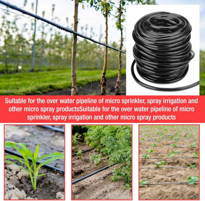 Micro Irrigation Water Pipe Tube 50m Black Micro Tube 4mm -6mm Premium ...