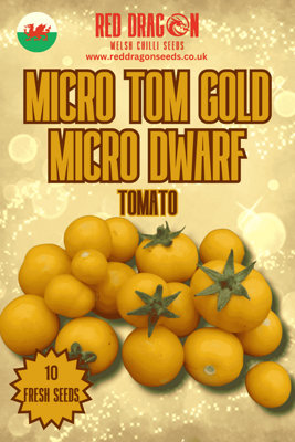 Micro Tom Gold Micro Dwarf Tomato Seeds - 10 Fresh Seeds
