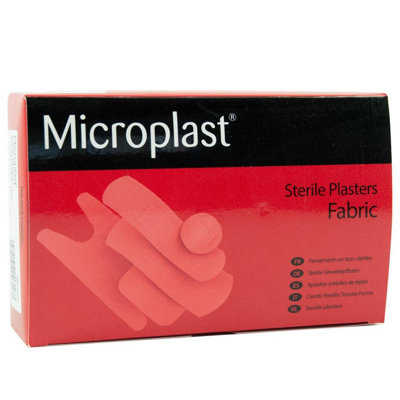 Microplast Fabric Plasters Box 100 4cm x 4cm