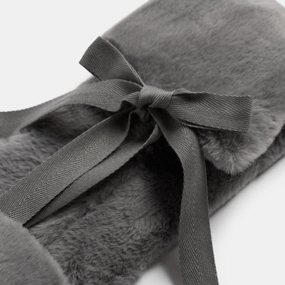 Microwavable Body Wrap Faux Fur Fleece Winter Warm Long Plush Heat ...