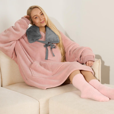 Microwavable Body Wrap Faux Fur Fleece Winter Warm Long Plush Heat ...