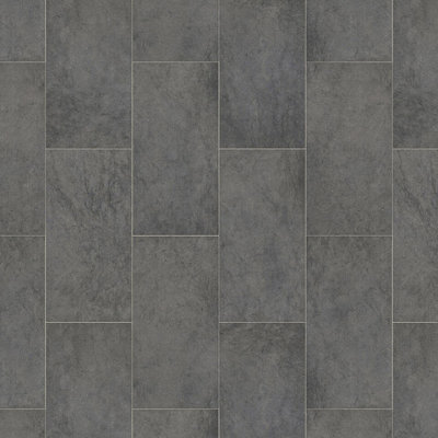 Mid Grey Tile Effect Vinyl (7m x 2m)