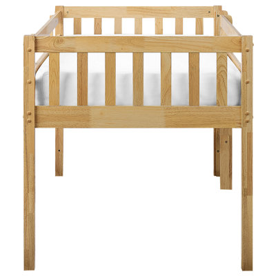 Mid Sleeper Bed Wood PEIPIN 90 x 200 cm (EU Single) Light Brown