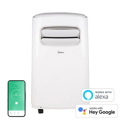 Midea Smart 9000BTU Portable Air Conditioner - 24h Timer, Low Energy ...