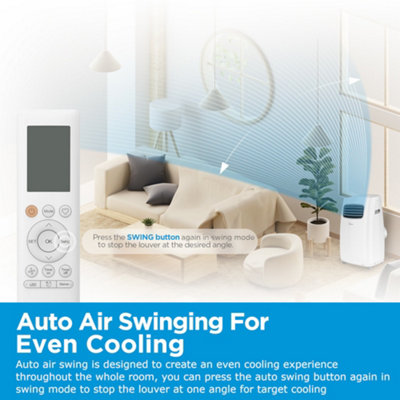 Midea Smart 9000BTU Portable Air Conditioner - 24h Timer, Low Energy ...