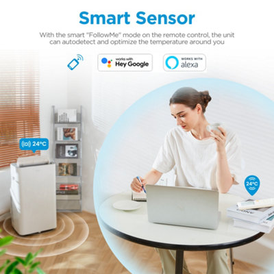 Midea Smart Portable Air Conditioner 9000 BTU - WiFi, Smart Home & App ...