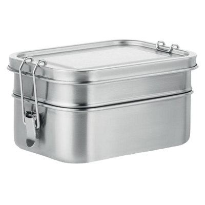 MidOcean Double Chan Stainless Steel Lunch Box Matt Silver (One Size)