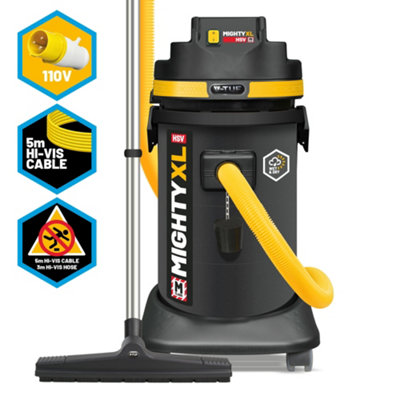 MIGHTY HSV - 37L M-Class 110v Industrial Dust Extraction Wet & Dry ...