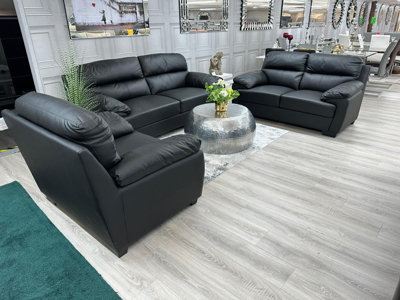 Genuine leather sectional clearance store