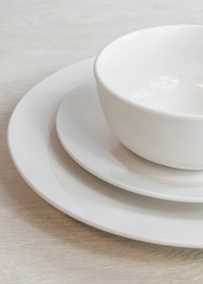 MIKASA ALEXIS PORCELAIN 12-PIECE WHITE DINNER SET