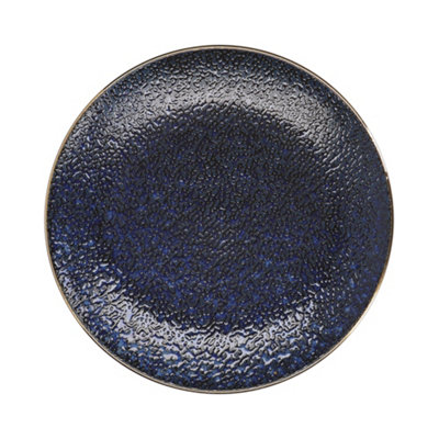 Mikasa Satori 27cm Porcelain Indigo Blue Dinner Plate | DIY at B&Q
