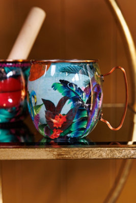 Mikasa x Sarah Arnett Stainless Steel Moscow Mule Mug, 450ml, Flamingo
