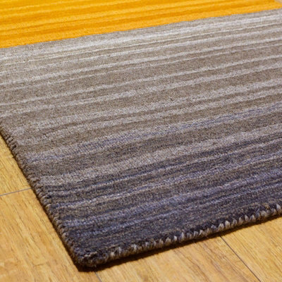 Miko Stripe Hall Runners in Orange - 70x300cm