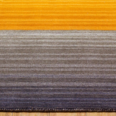 Miko Stripe Hall Runners in Orange - 70x300cm
